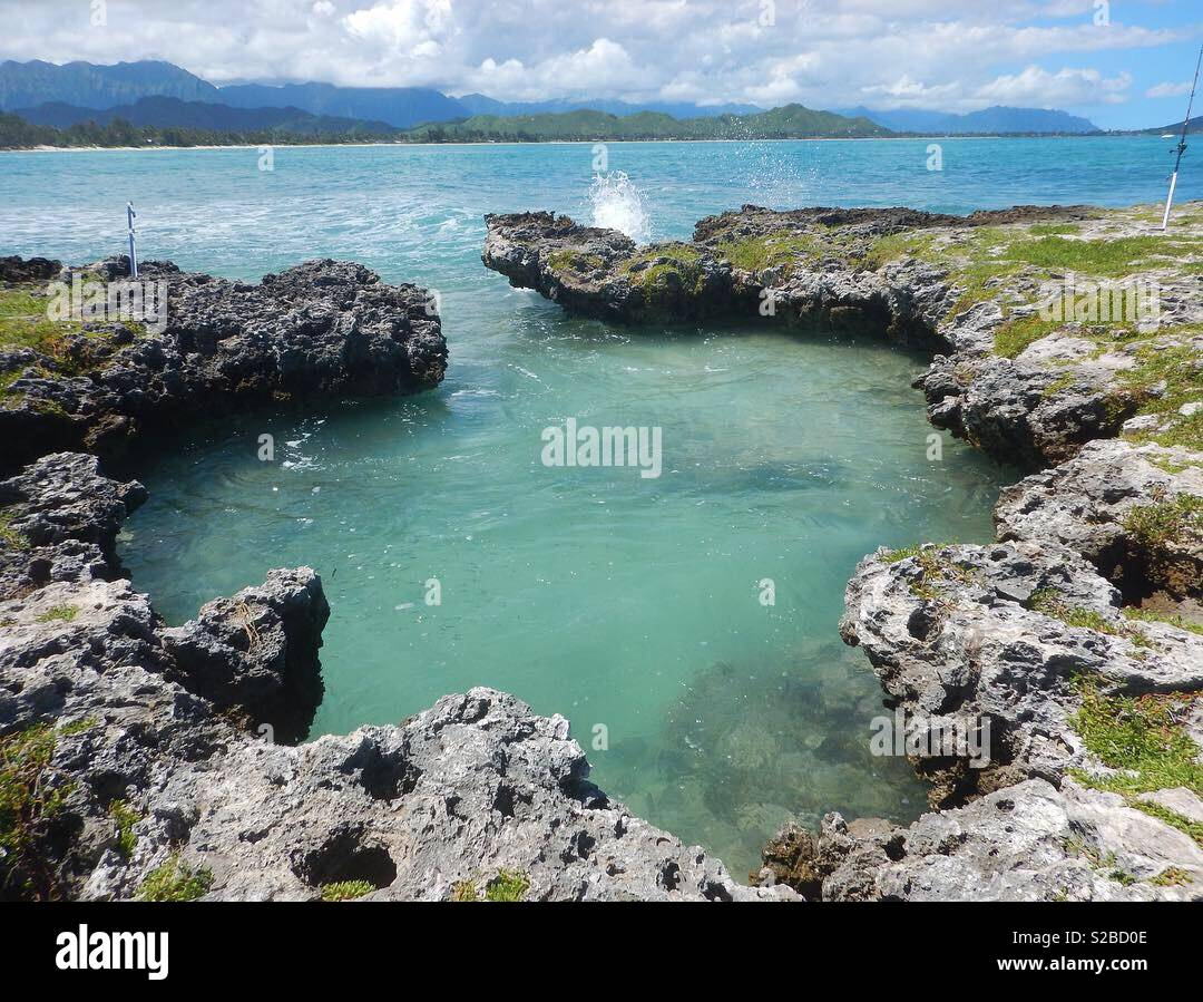 Flat Island views Stock Photo - Alamy