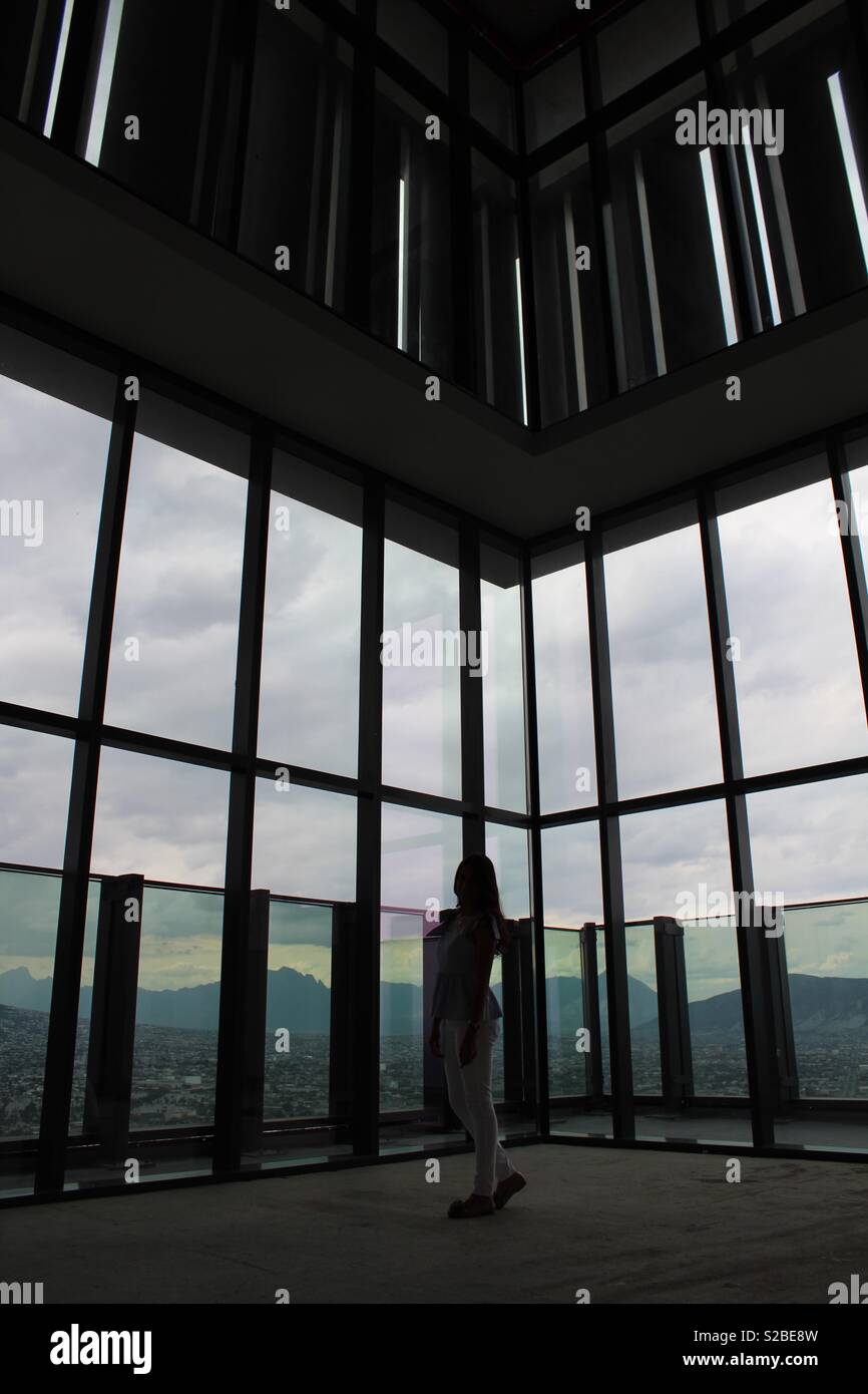 Girl in a building Stock Photo - Alamy