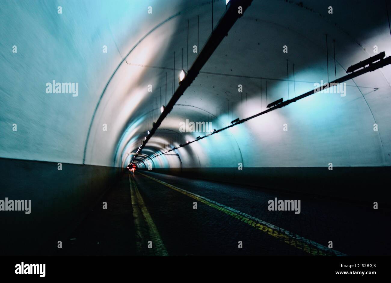 Tunnel at night Stock Photo - Alamy