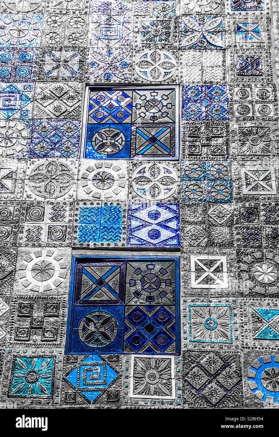 Blue ceramic tiles hi-res stock photography and images - Alamy