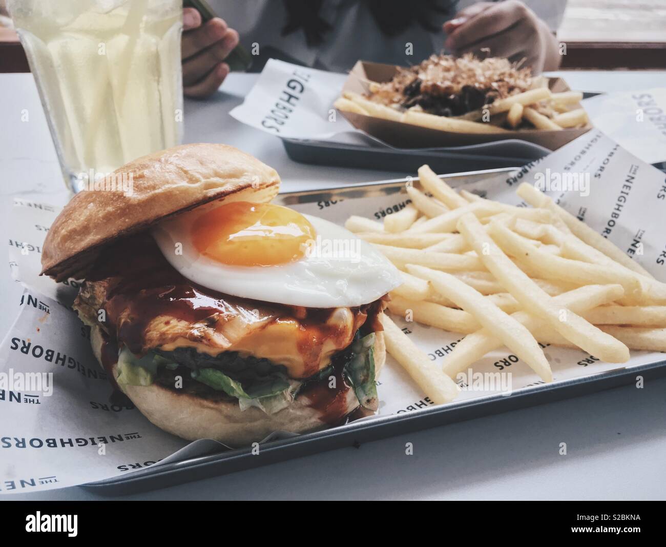 Burger for lunch Stock Photo - Alamy