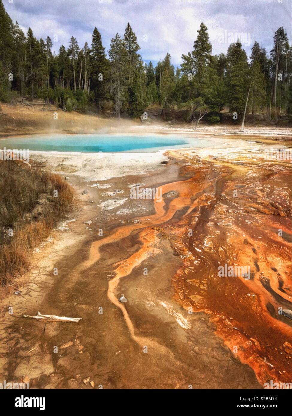 Geyser runoff colors hi-res stock photography and images - Alamy