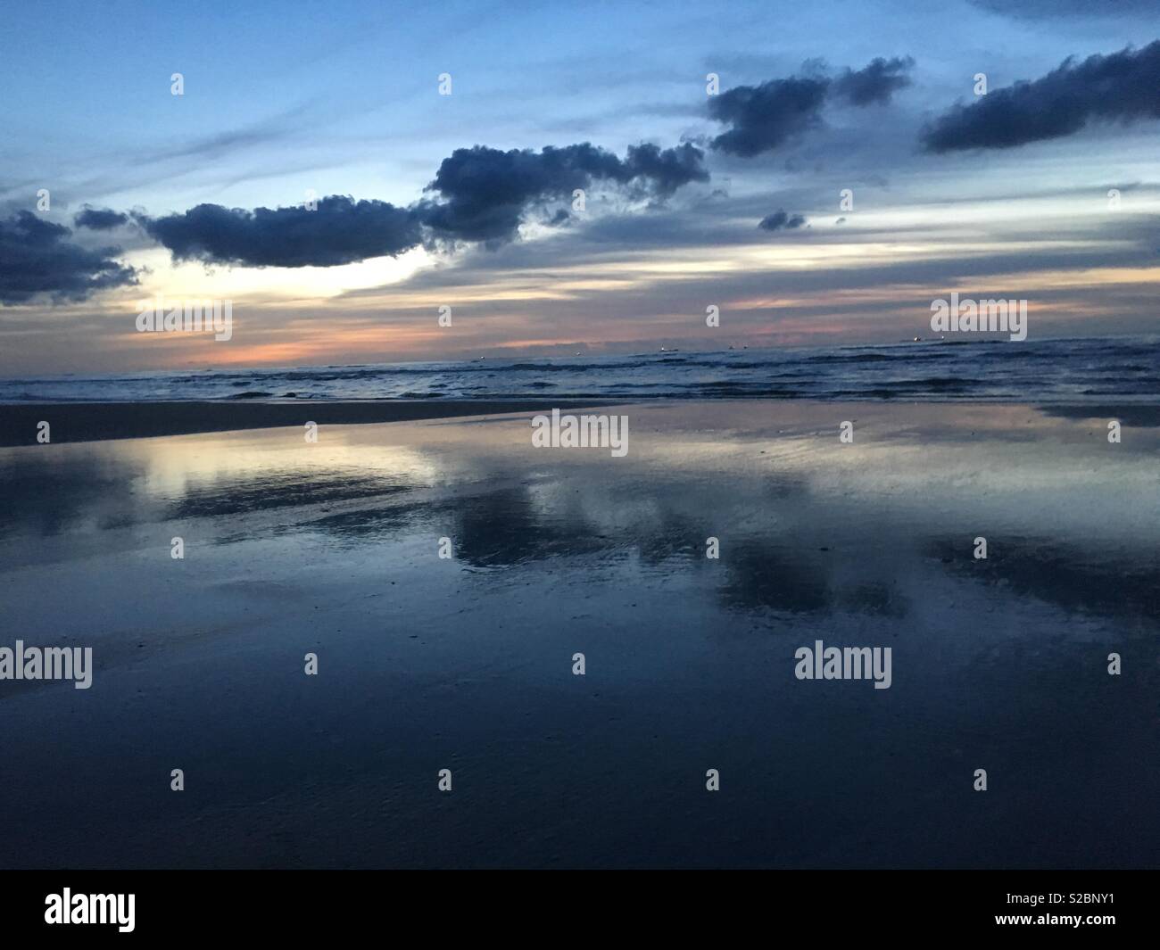 Sunset Katwijk beach Stock Photo - Alamy