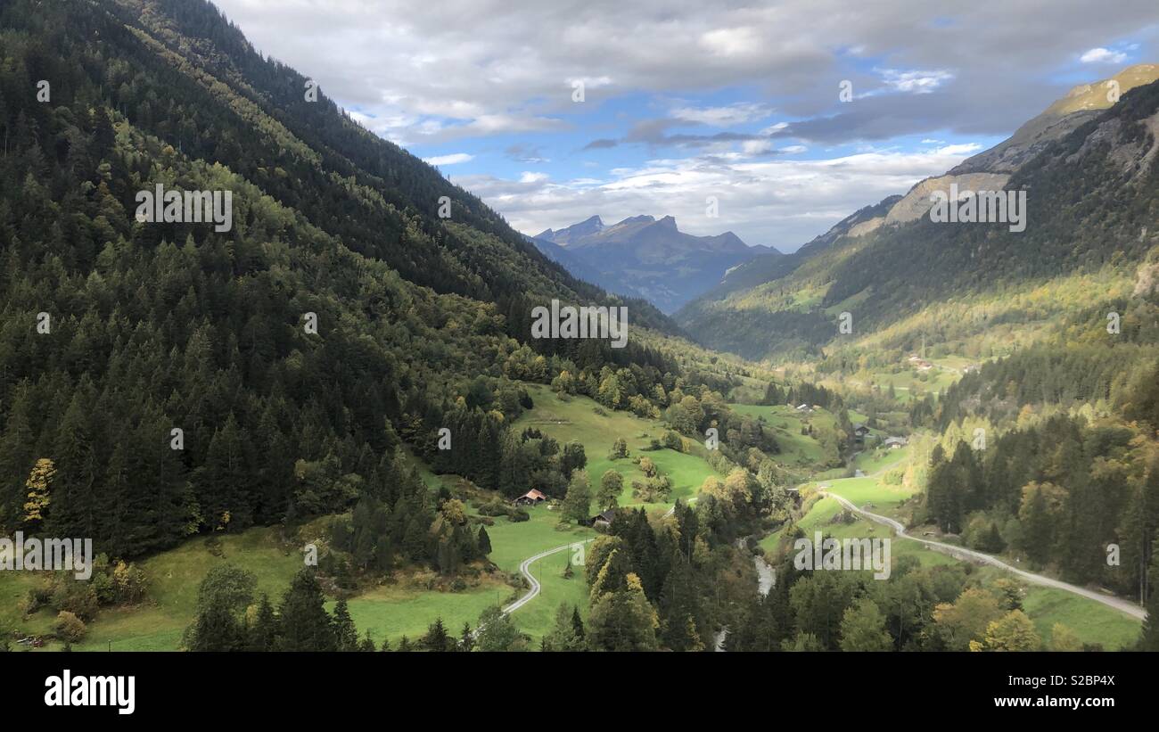 Gadmen from Triftbahn Stock Photo - Alamy