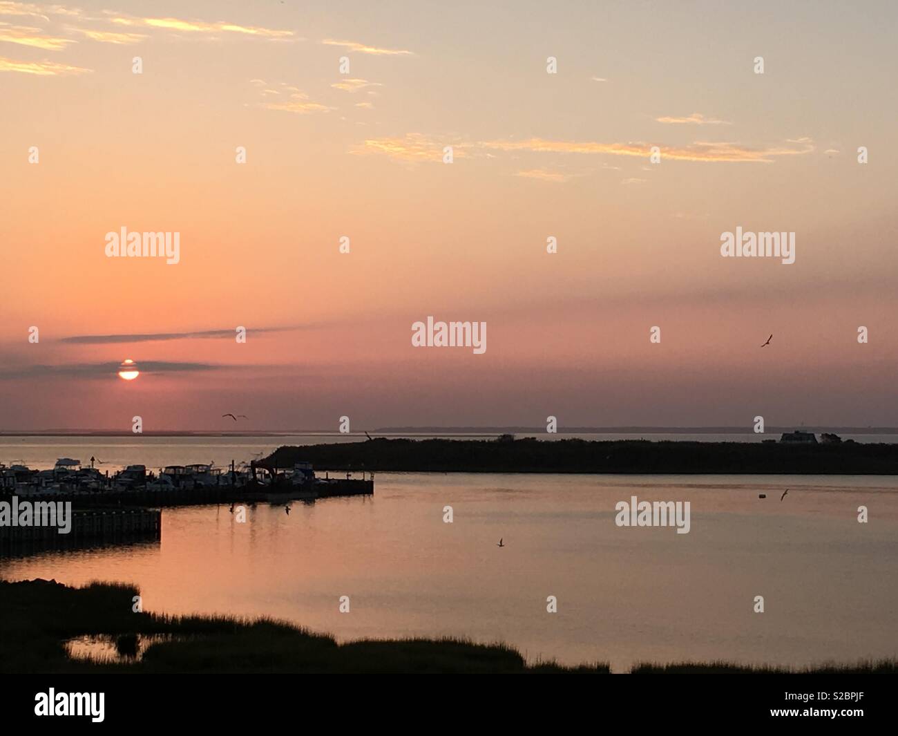Long Beach Island Sunset Stock Photo - Alamy