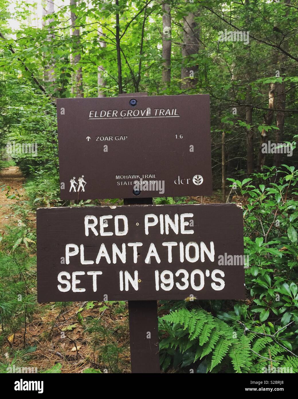 Signs, Mohawk Trail State Forest, Charlemont, Massachusetts, United ...