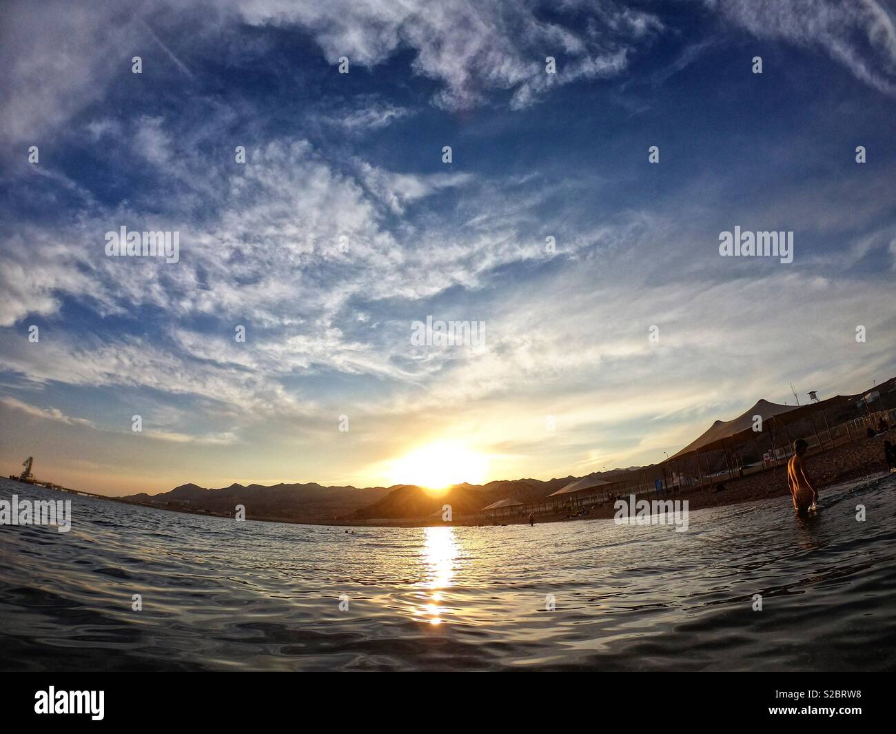 Beautiful sunset- Eilat Stock Photo - Alamy