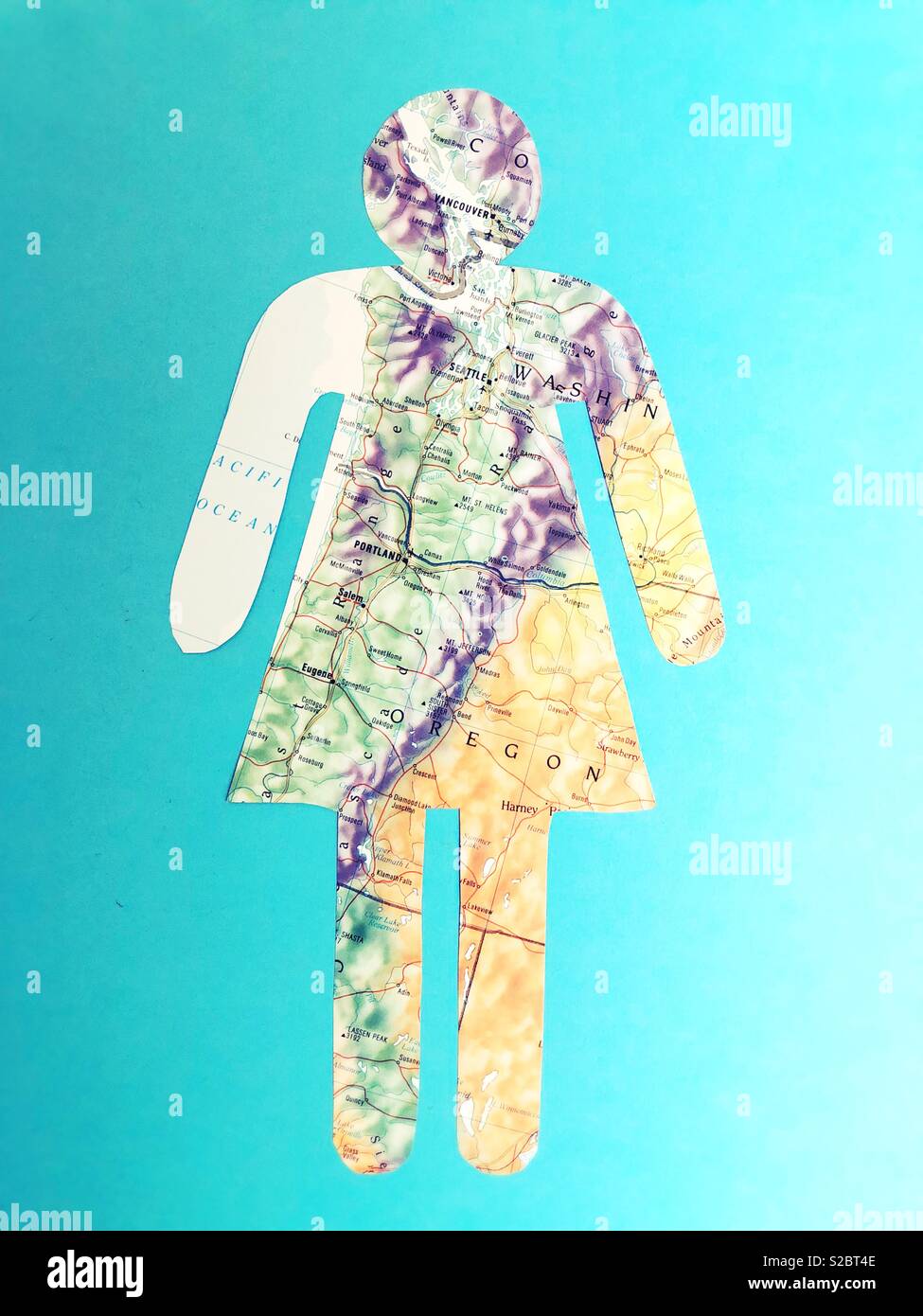 Us west coast map hi-res stock photography and images - Alamy