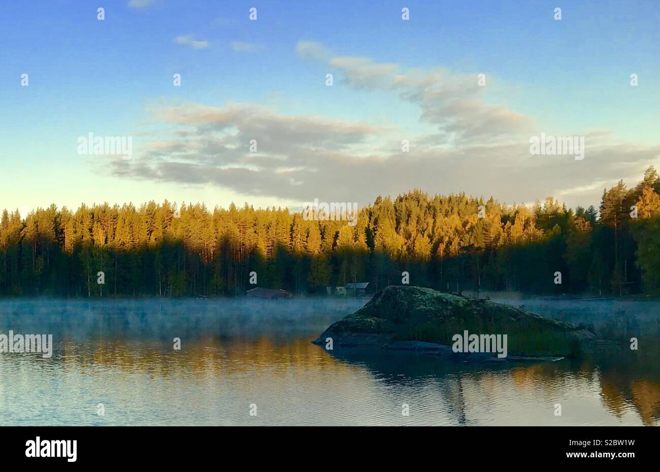 Autumn lake Finland Stock Photo - Alamy