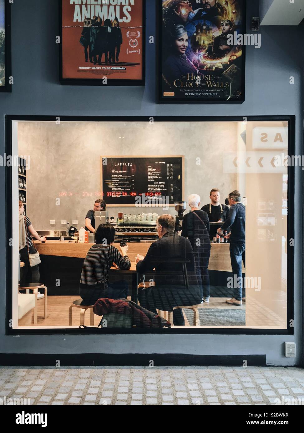 Window of a coffee shop Stock Photo - Alamy