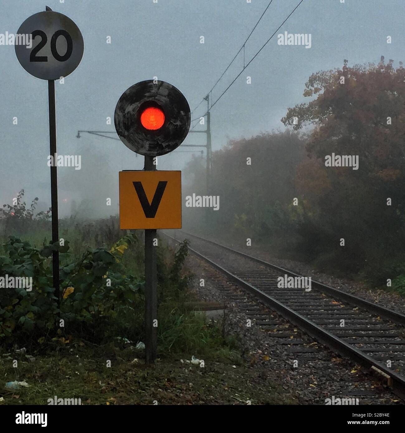 Red stop sign train hi-res stock photography and images - Alamy