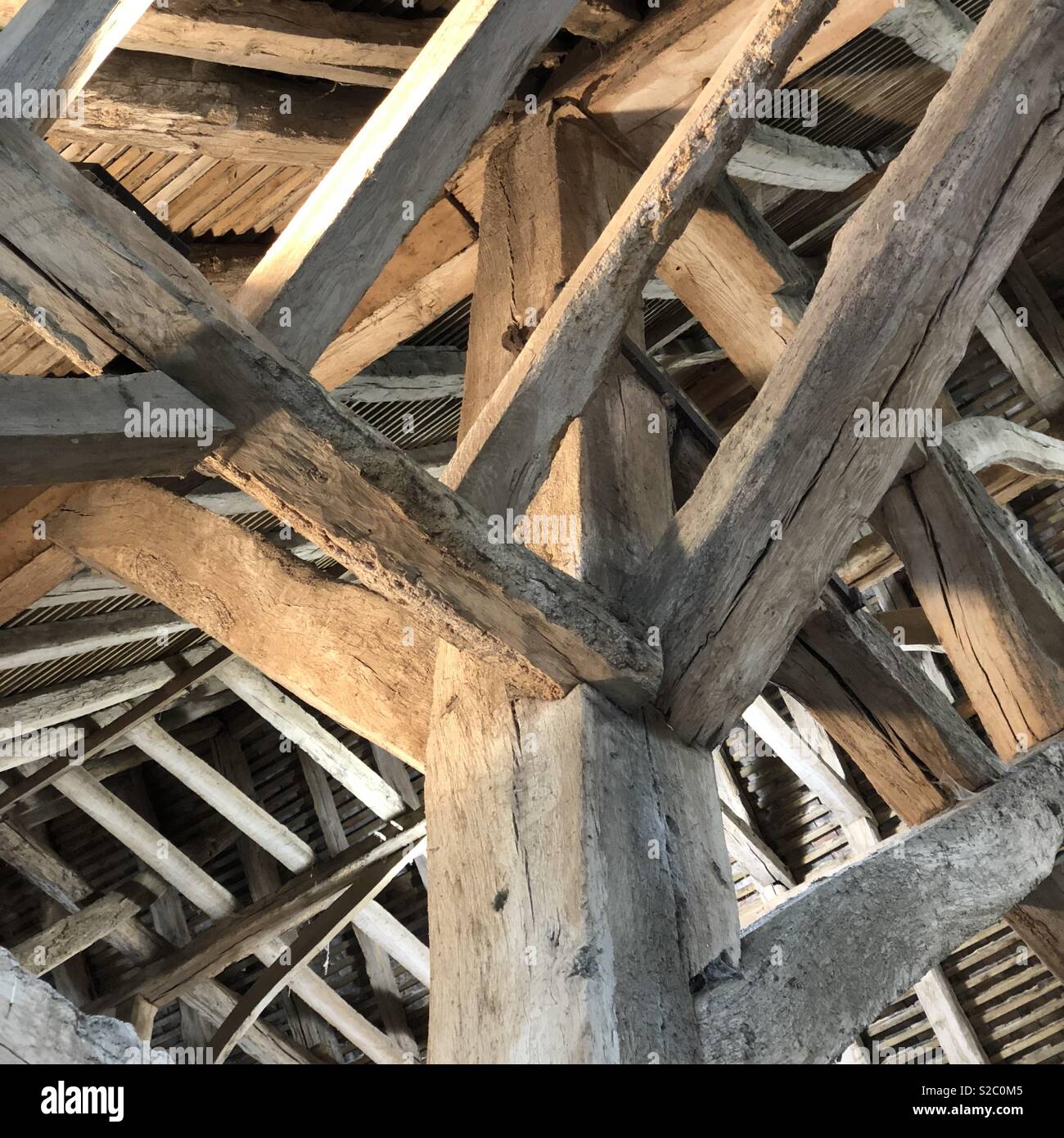 Ancient timber beams hi-res stock photography and images - Alamy