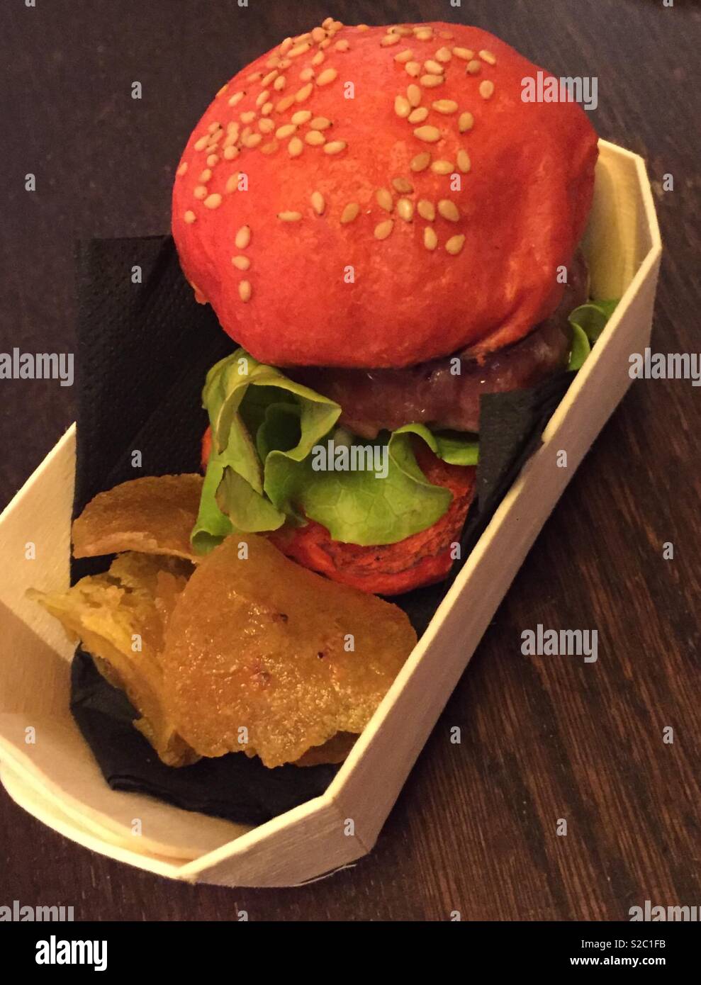 Mini beef burger Stock Photo - Alamy