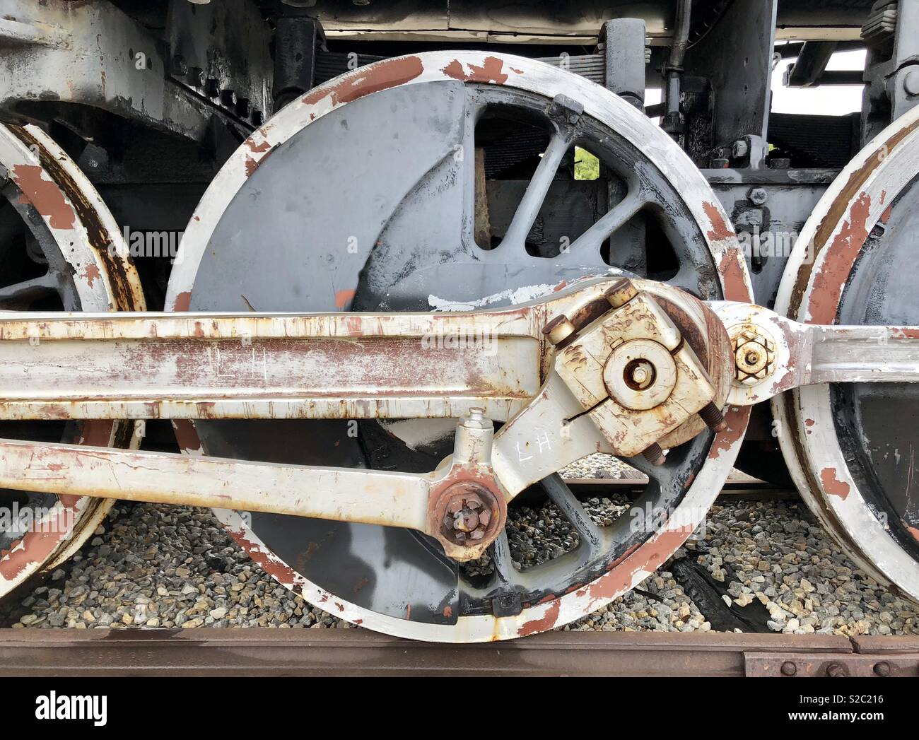 Locomotive wheel with rust Stock Photo - Alamy