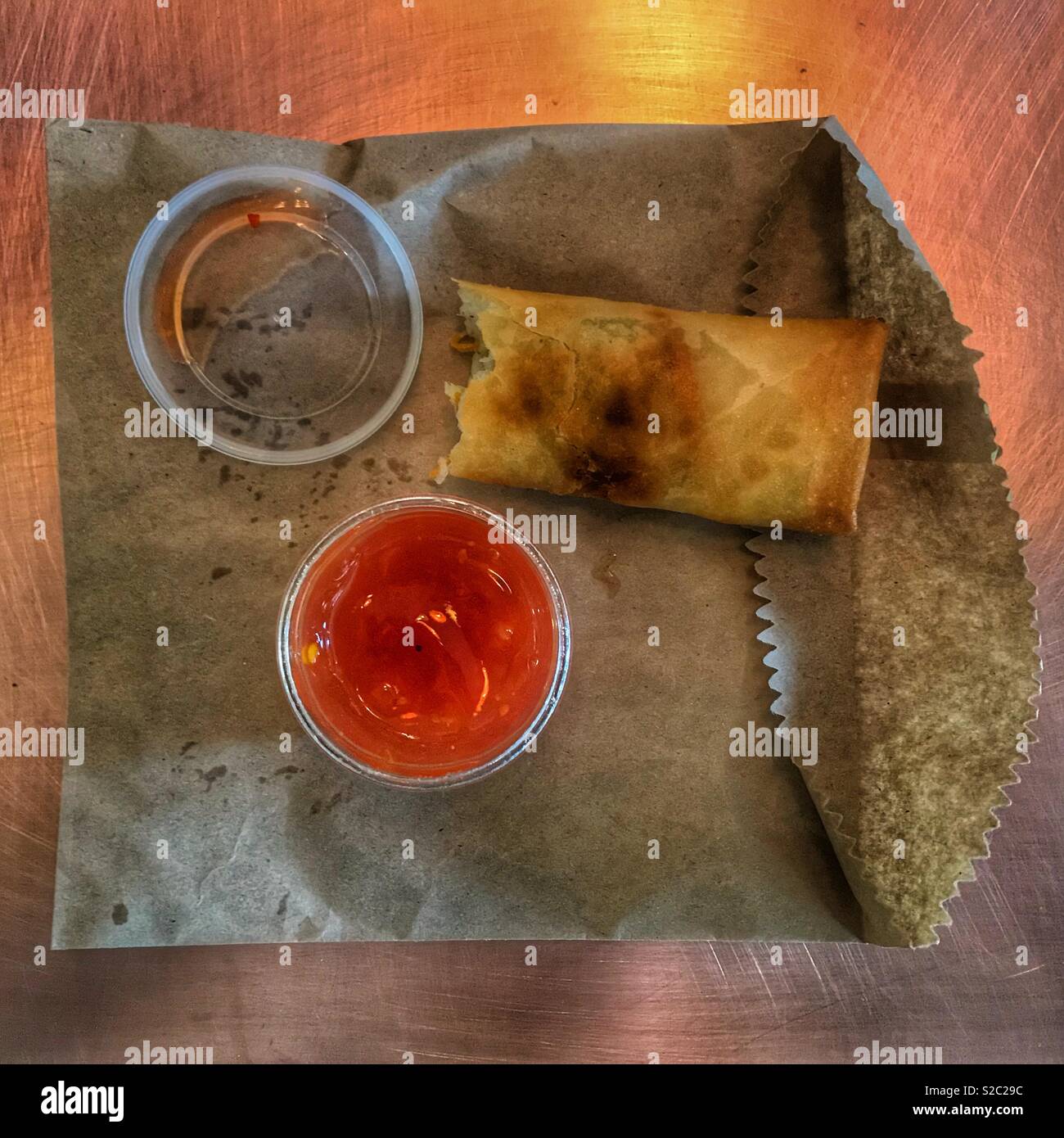 Spring roll and dip at the Mojo Market, Seapoint, Cape Town, South ...