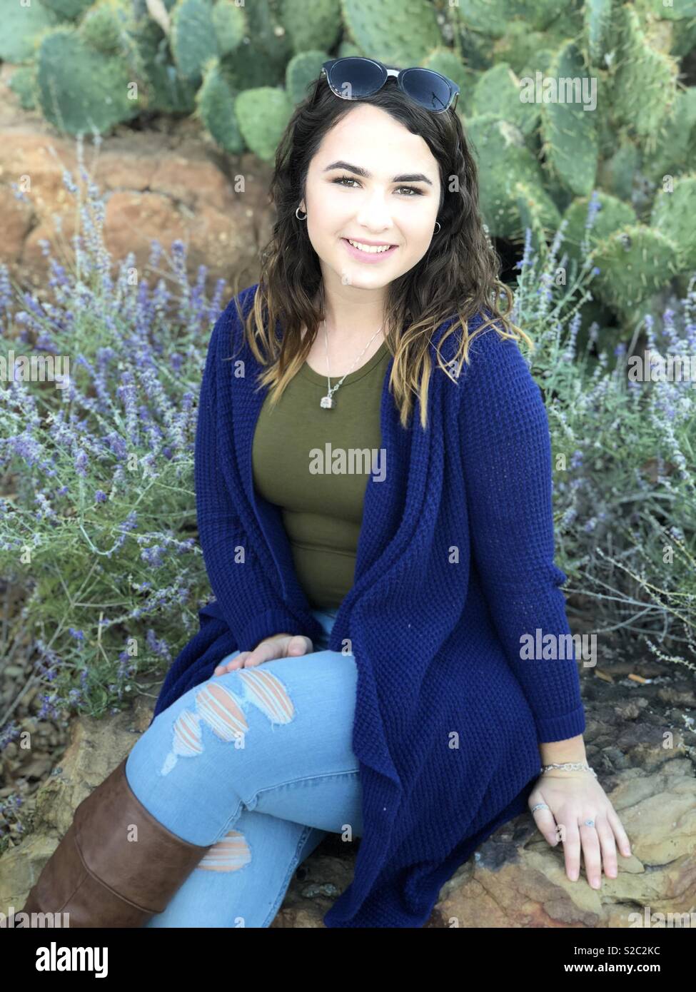 Model in desert Stock Photo - Alamy