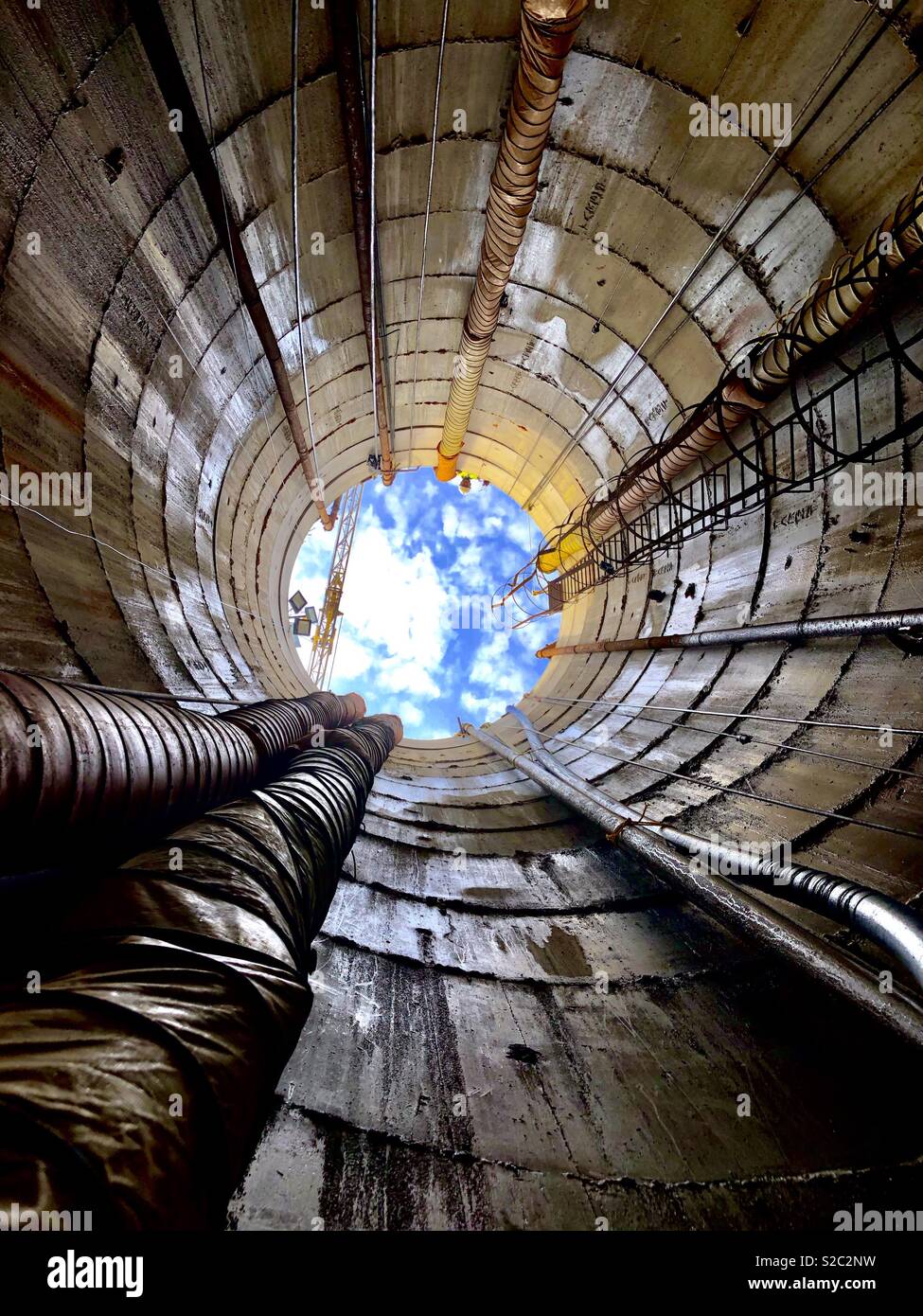 View from a Caisson Shaft Stock Photo - Alamy