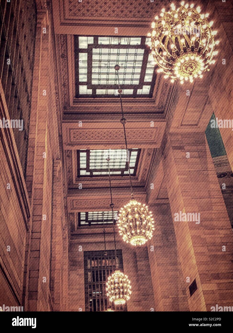 The ceiling of the grand central terminal in new york hi-res stock ...