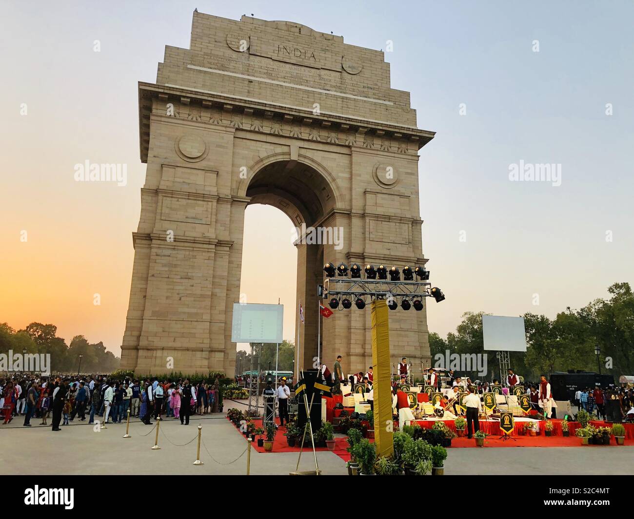 Army music concert at India gate complex,New Delhi India Stock Photo ...