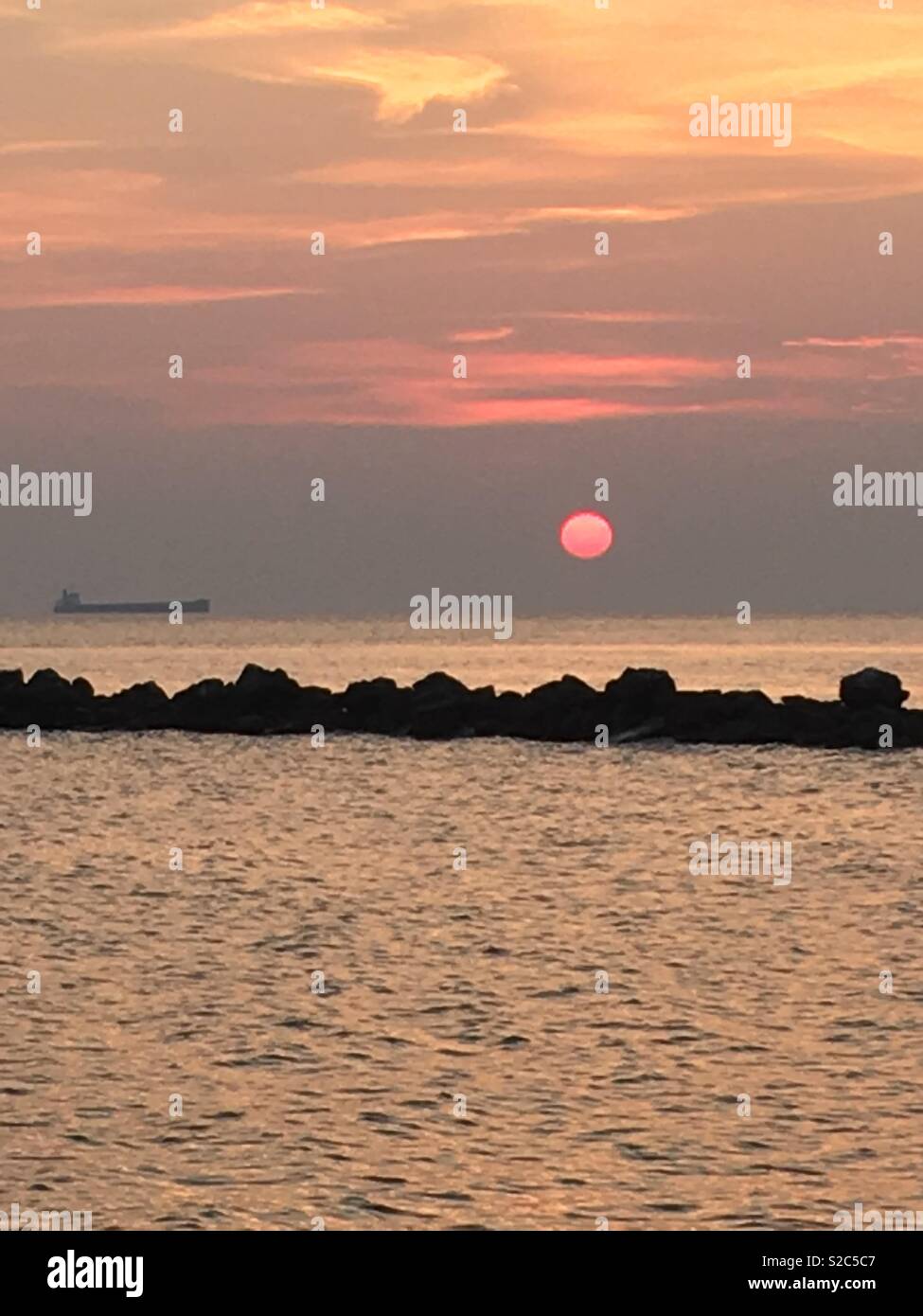 Sunset on Virginia Beach Stock Photo - Alamy