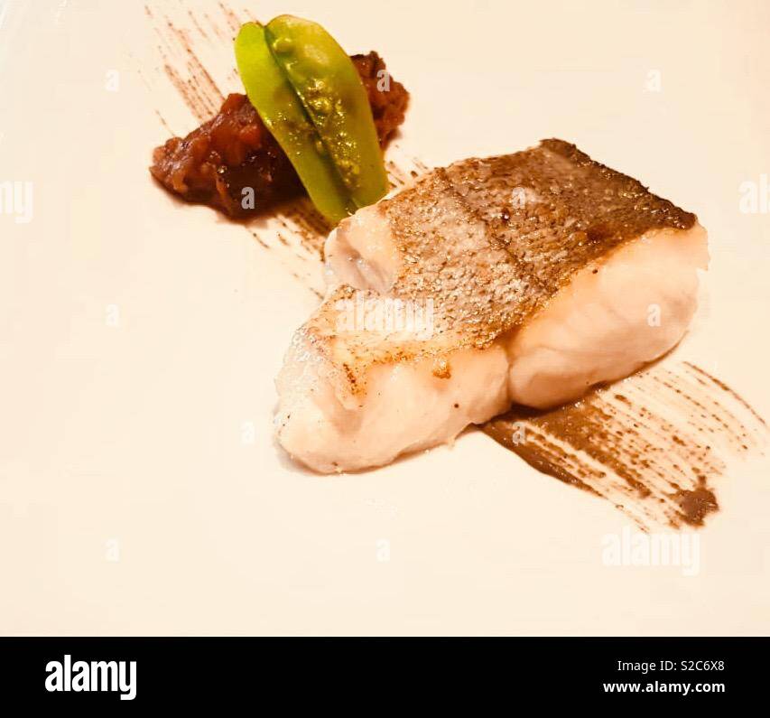 Fish main course Stock Photo - Alamy