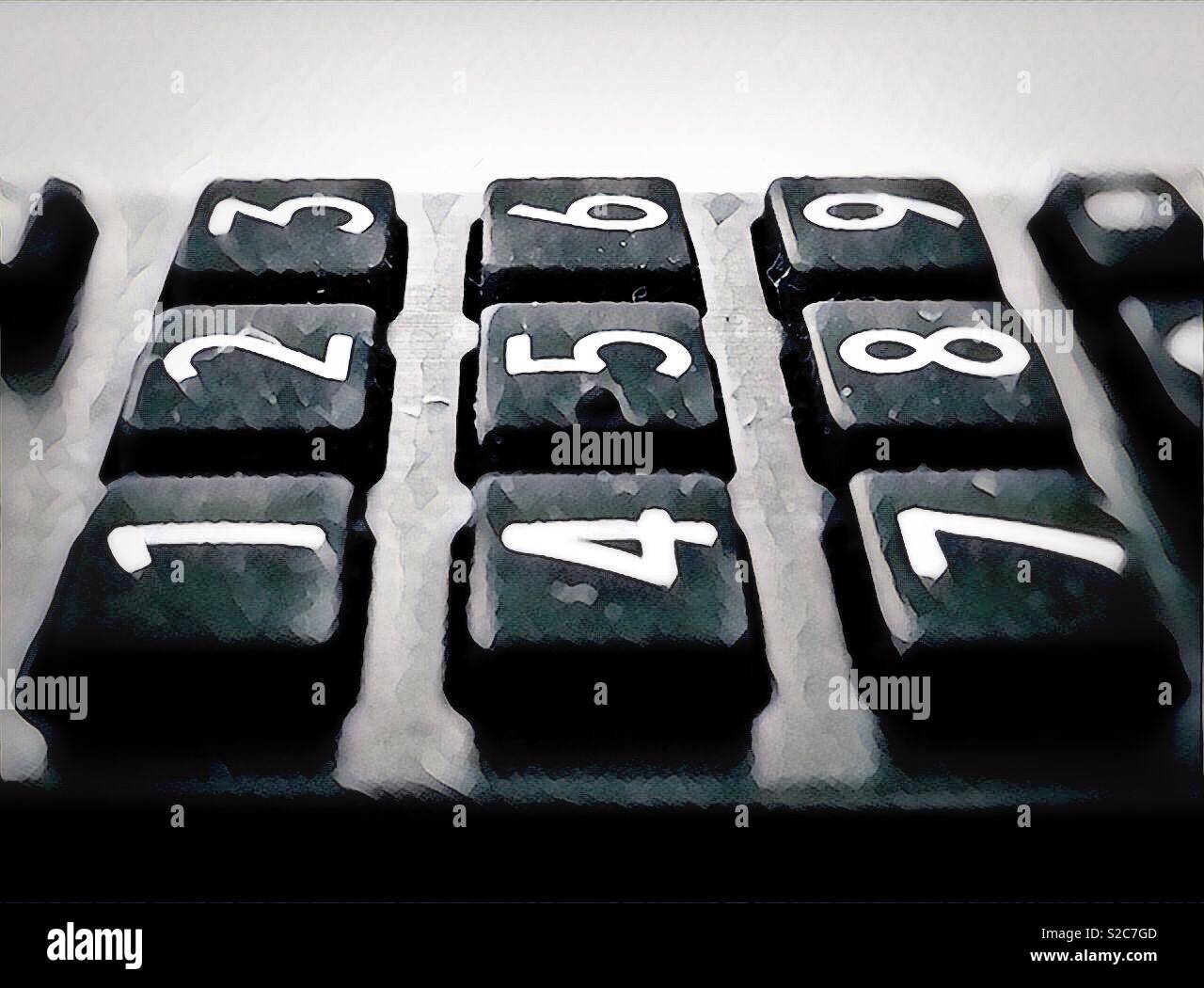 Numbers buttons keypad Stock Photo - Alamy