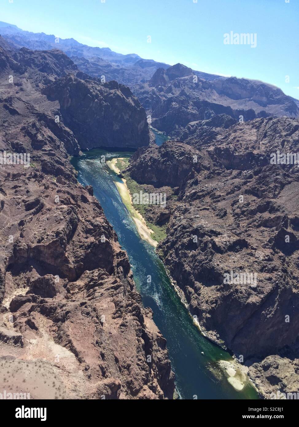 The Colorado River from helicopter Stock Photo - Alamy