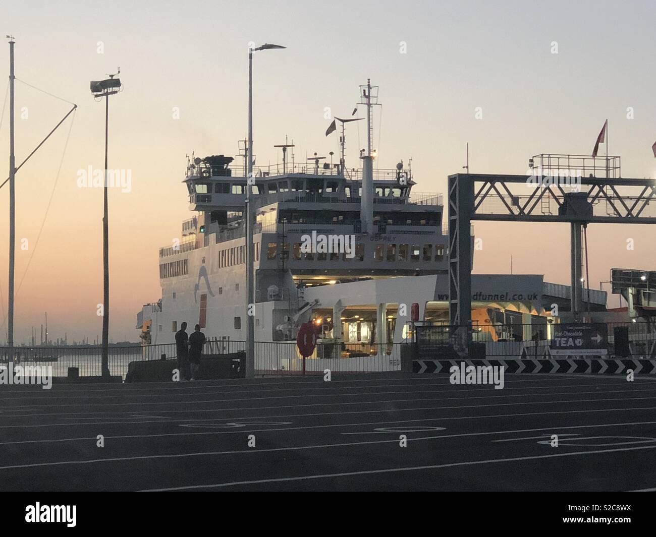 Ferry at sunset hi-res stock photography and images - Alamy