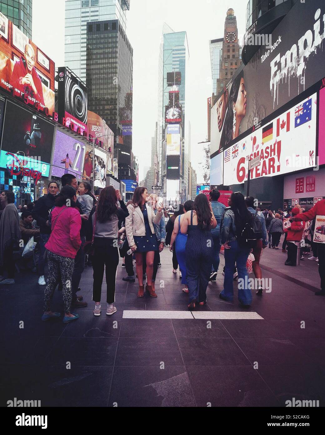 Times Square in March Stock Photo - Alamy
