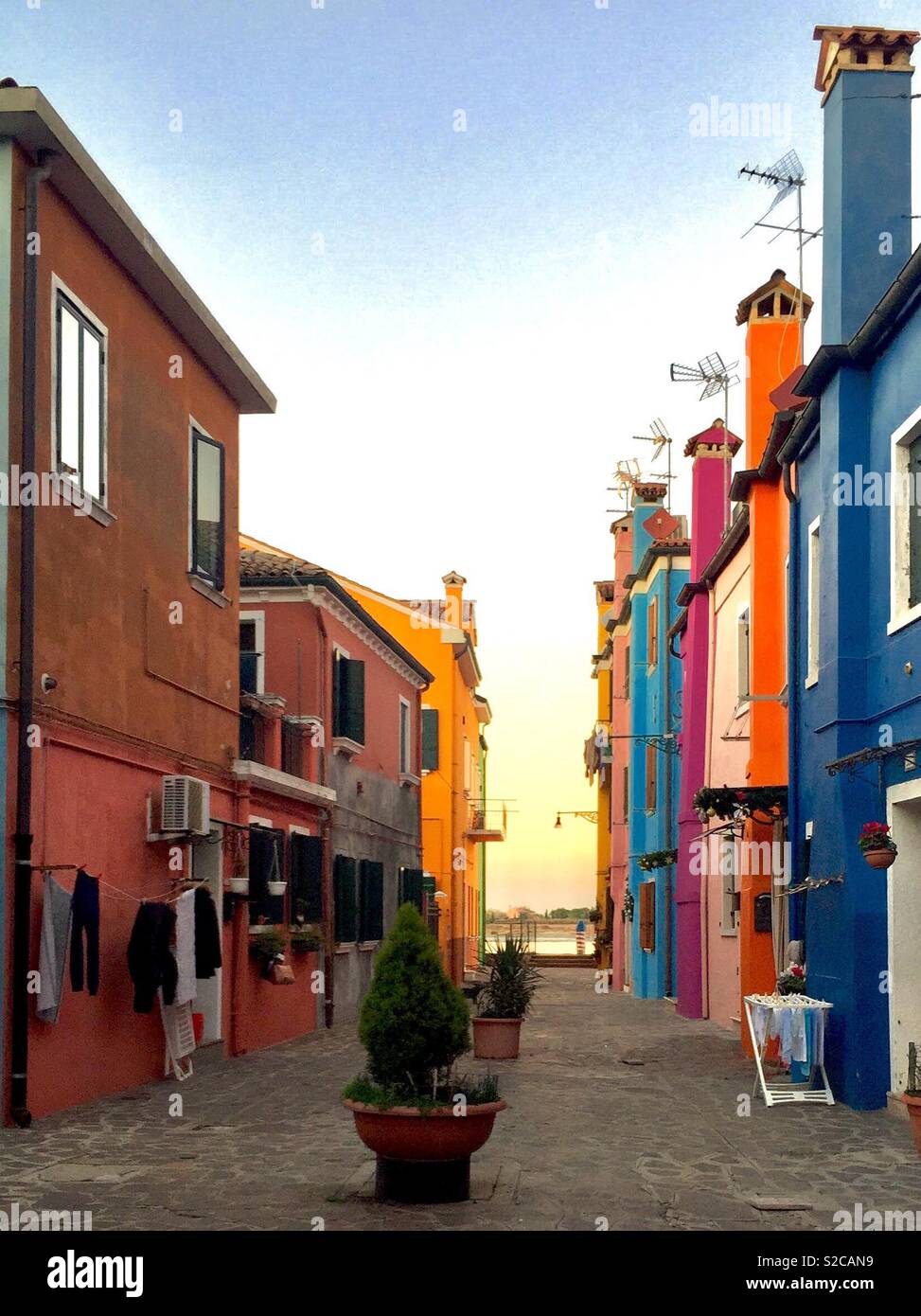 Colourful Houses of Burano Stock Photo - Alamy