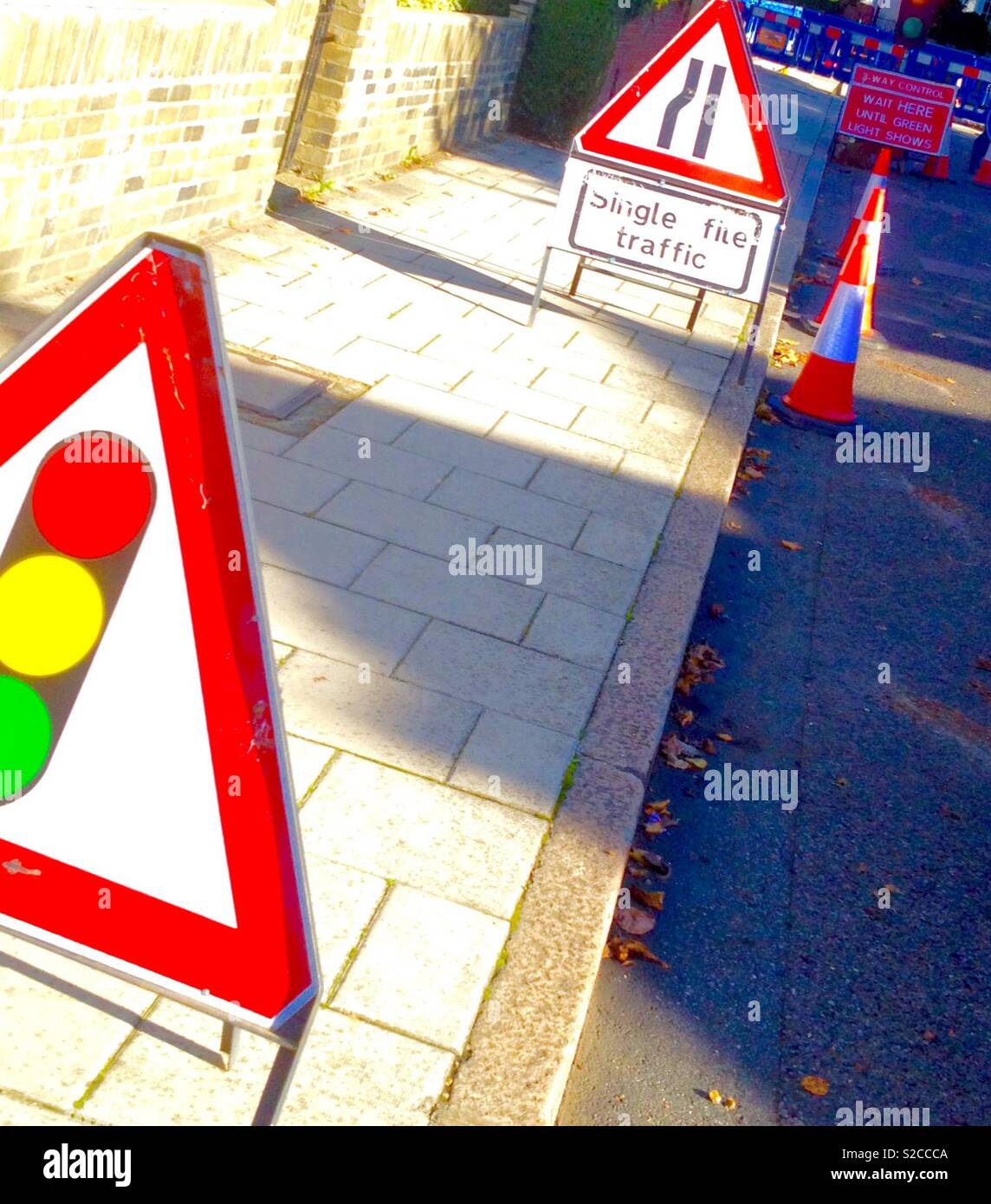 Road works in progress Stock Photo - Alamy