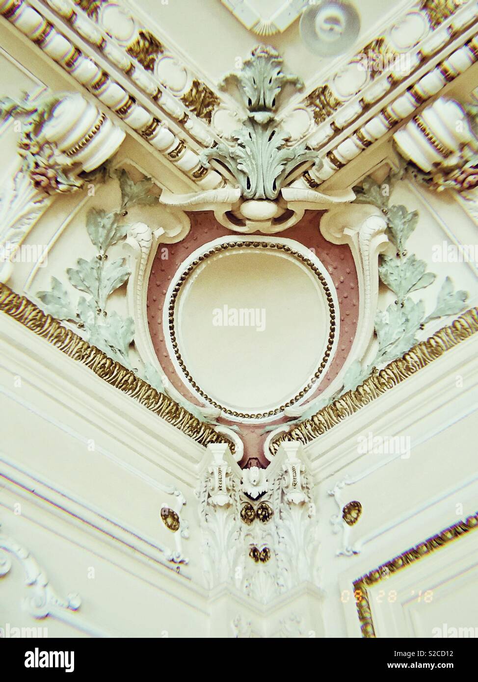 American Swedish Institute- ornate ceiling details Stock Photo - Alamy