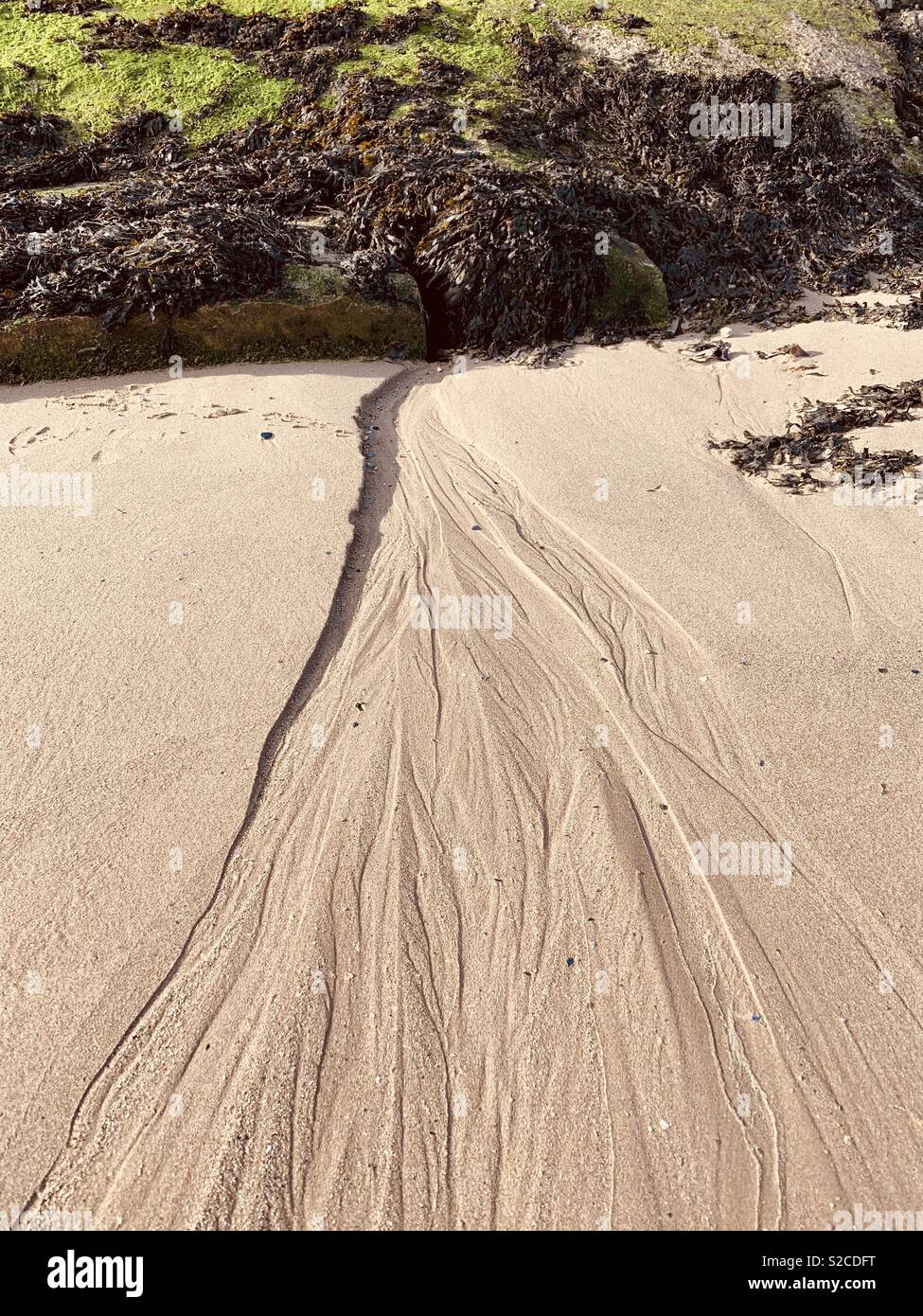 Water marks in the sand Stock Photo - Alamy