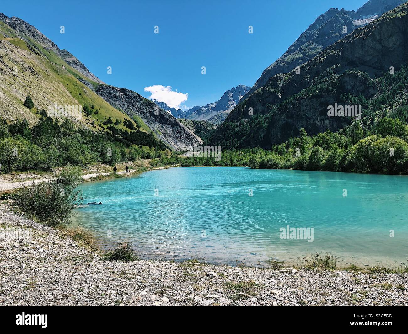 Glacial lake in the French Alps Stock Photo - Alamy