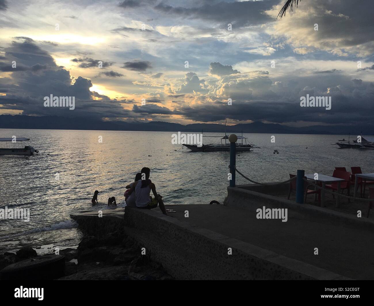Sunset in Cebu, Philippines Stock Photo - Alamy