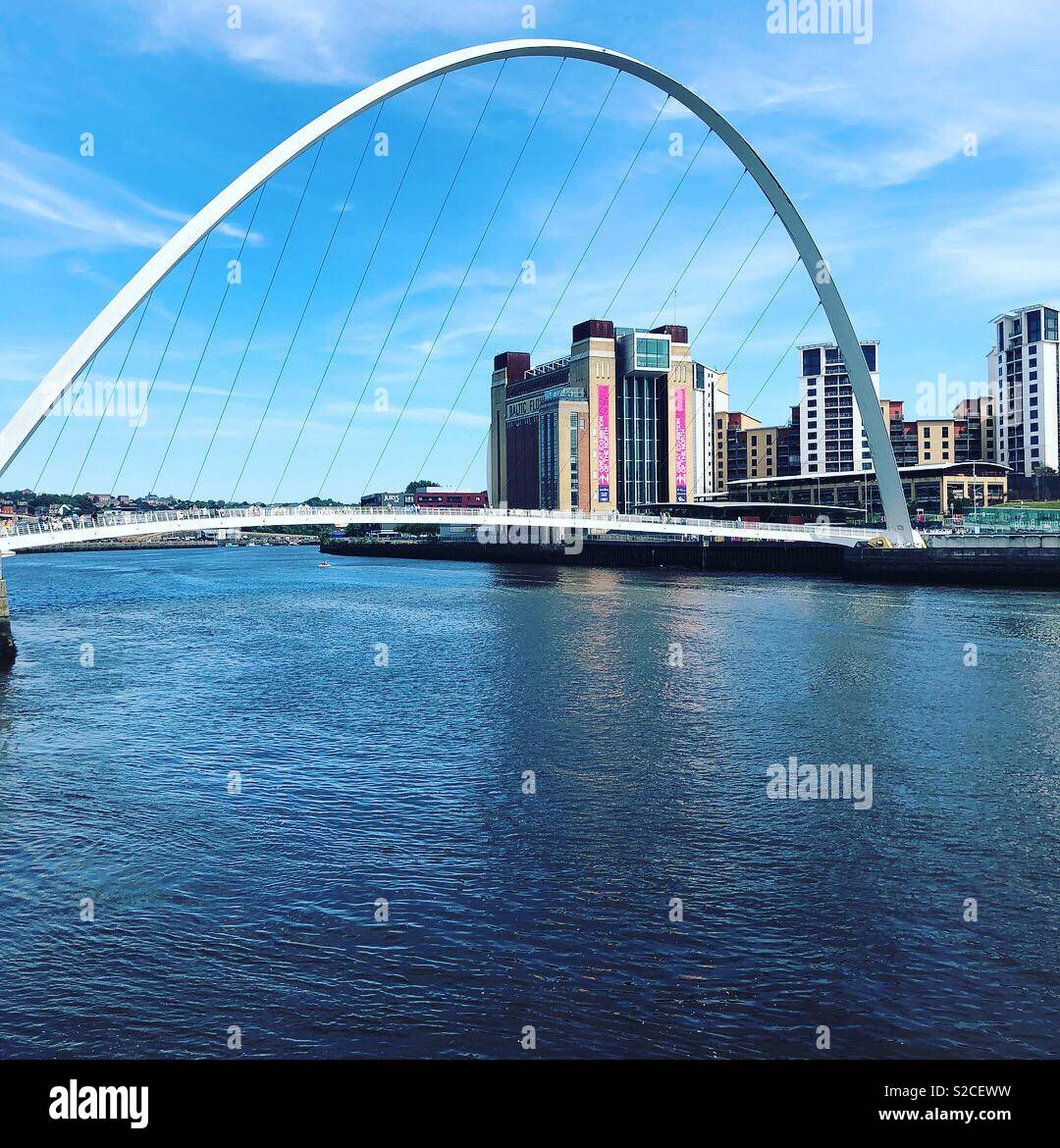 Newcastle millennium bridge Stock Photo - Alamy