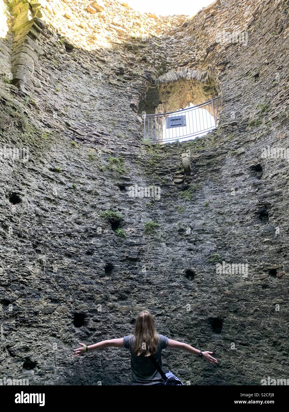 Girl in a castle Stock Photo - Alamy