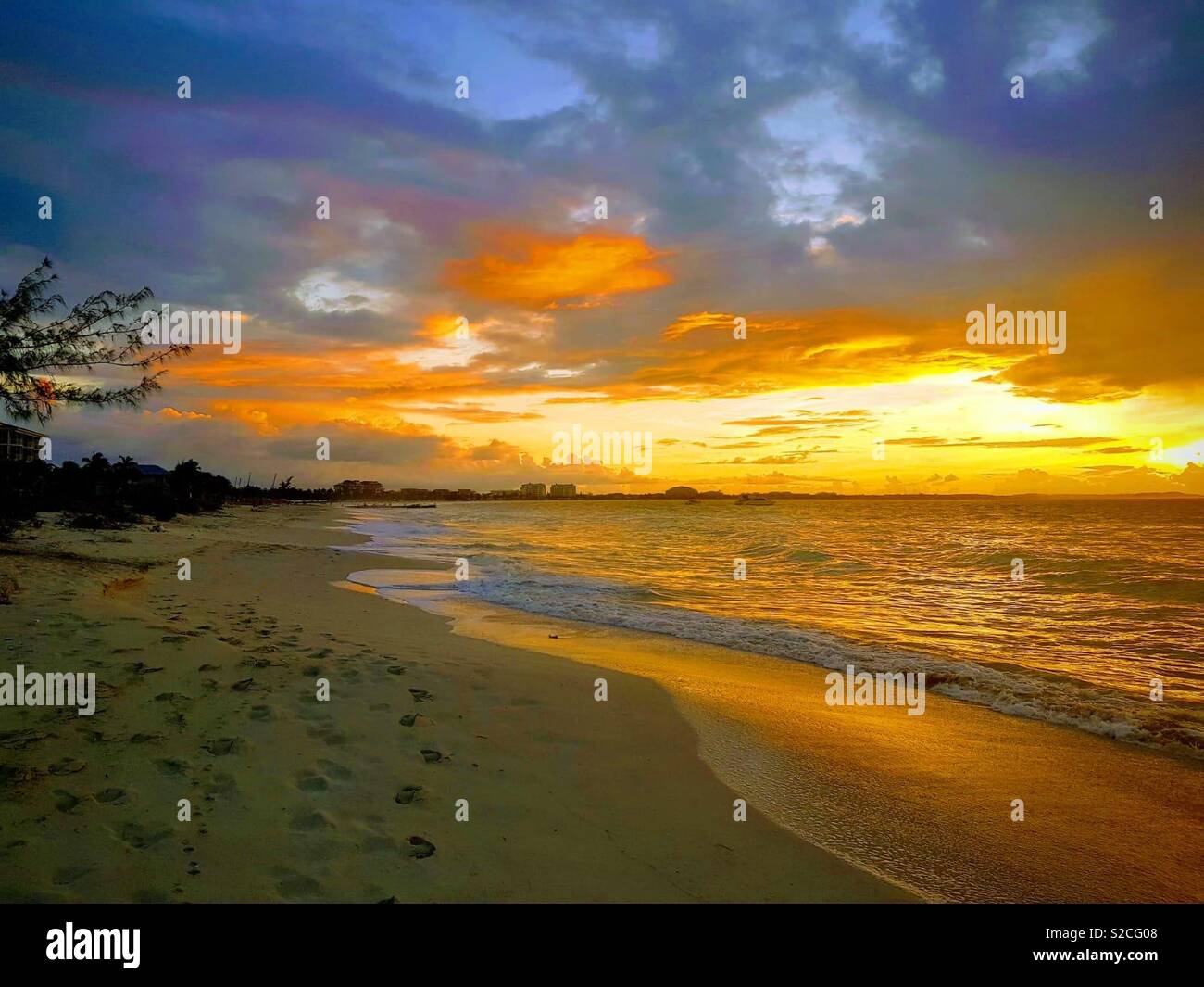 Sunset Beach Walk Stock Photo - Alamy