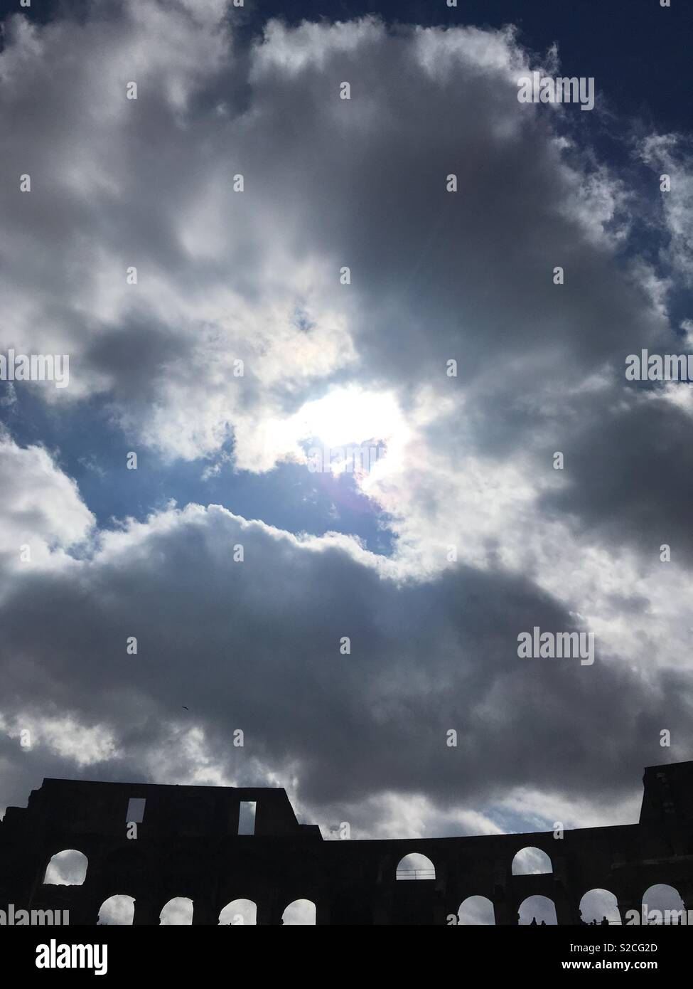 Where the sky meets the Coliseum in Rome Stock Photo - Alamy