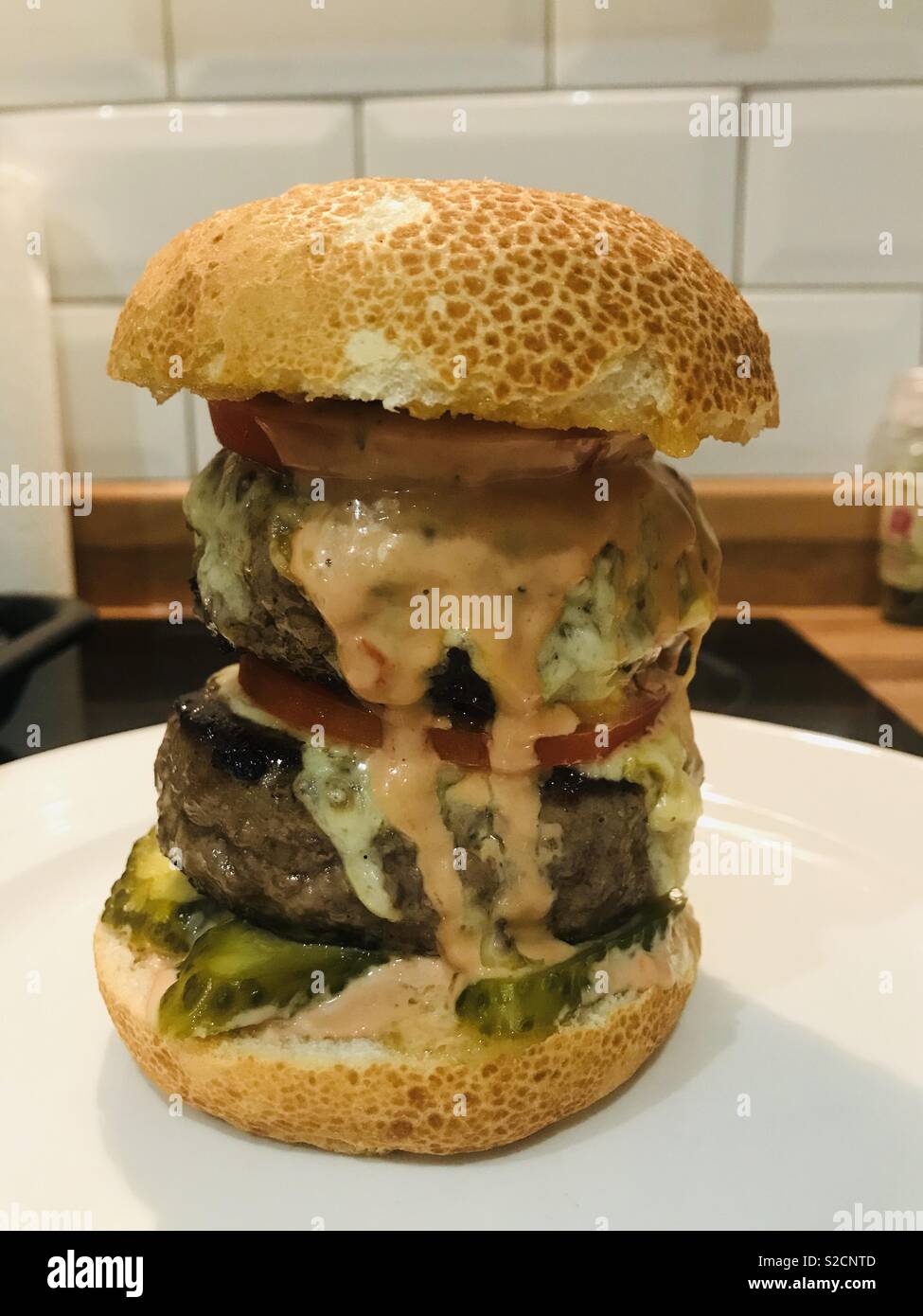 Meaty burger hi-res stock photography and images - Alamy