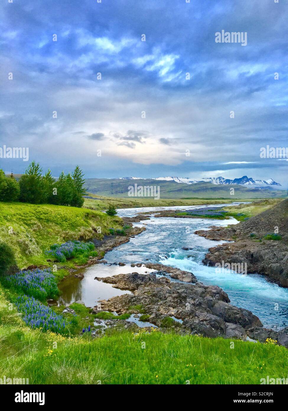 Volcanic river Iceland Stock Photo - Alamy