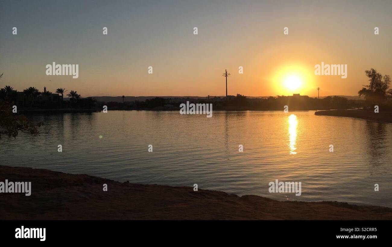 Lovely Egyptian sunset Stock Photo - Alamy