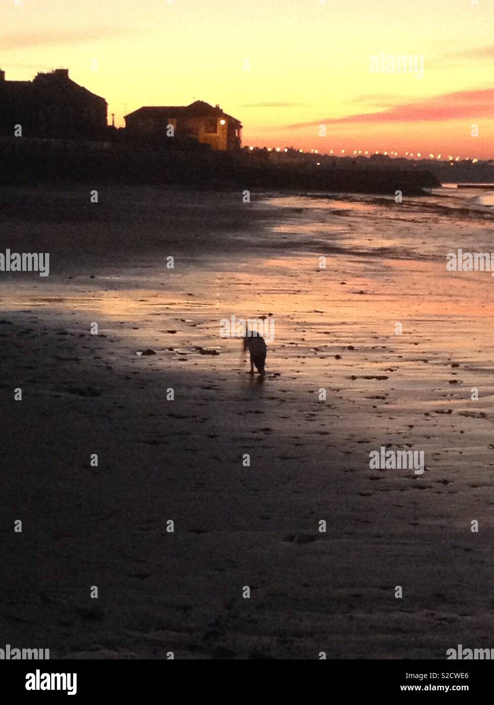 Evening beach walk Stock Photo - Alamy