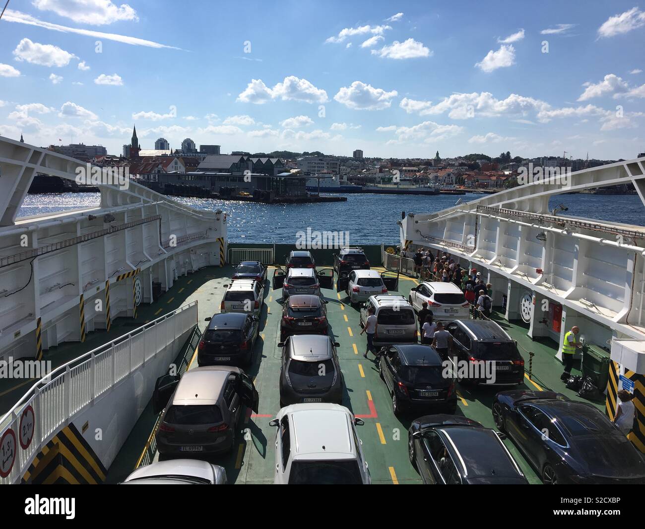 Cars on ferry Stock Photo - Alamy