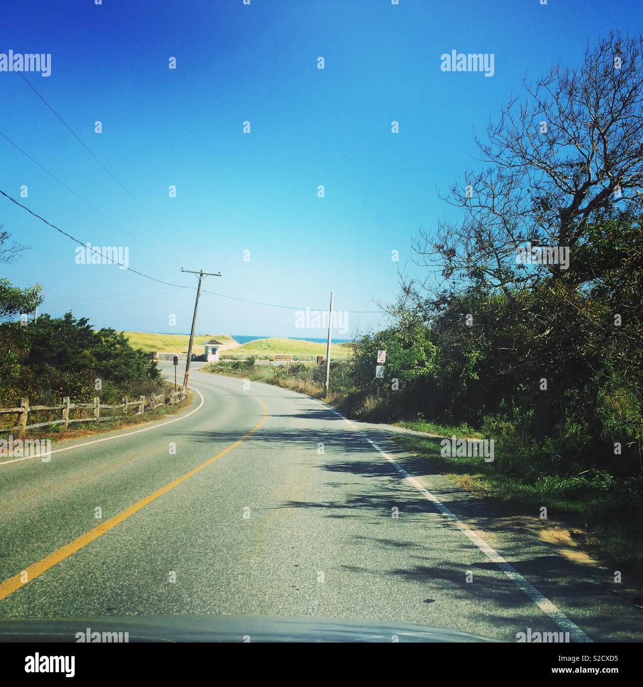 Road in Eastham, Cape Cod, Massachusetts, United States Stock Photo - Alamy