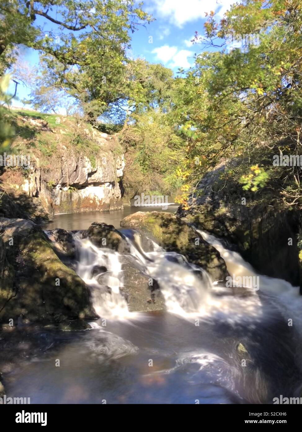 Beezley Falls at Ingleton Waterfalls Trail Stock Photo - Alamy