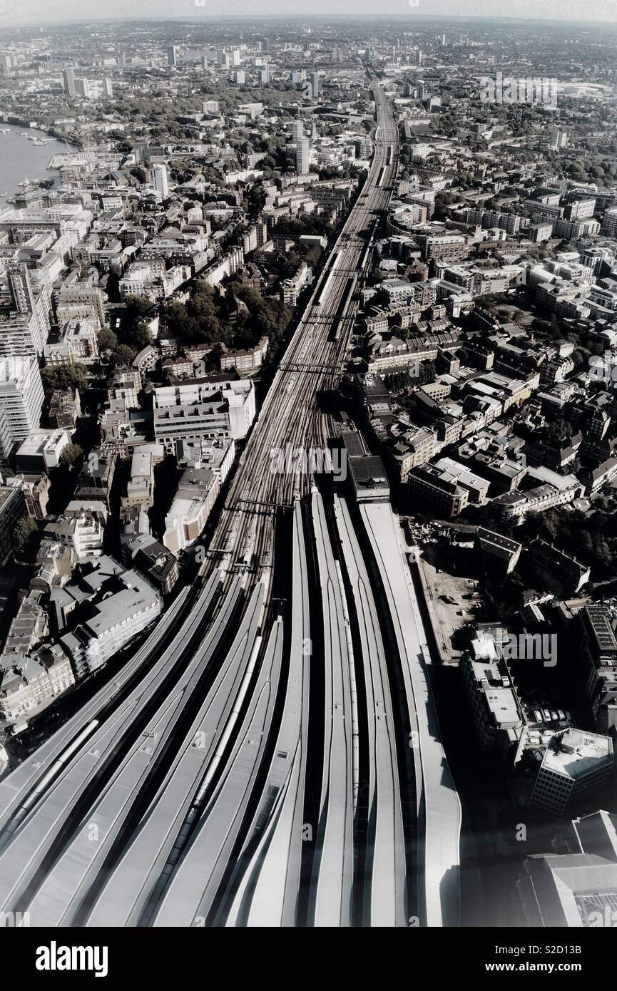 train tracks through London Stock Photo - Alamy