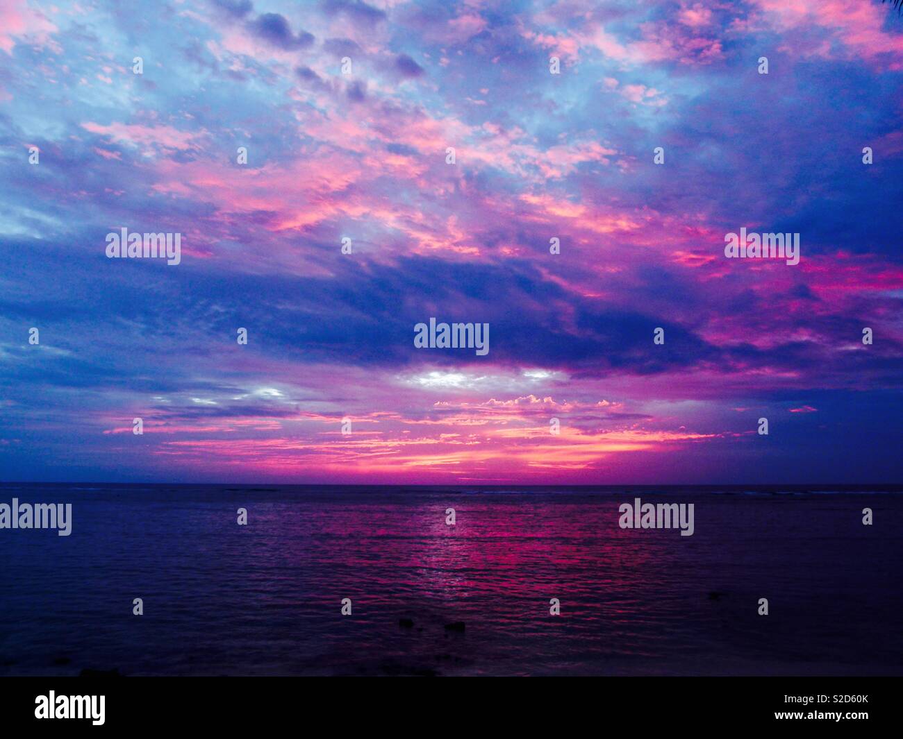 Breathtaking sunset, Rarotonga, Cook Islands Stock Photo - Alamy