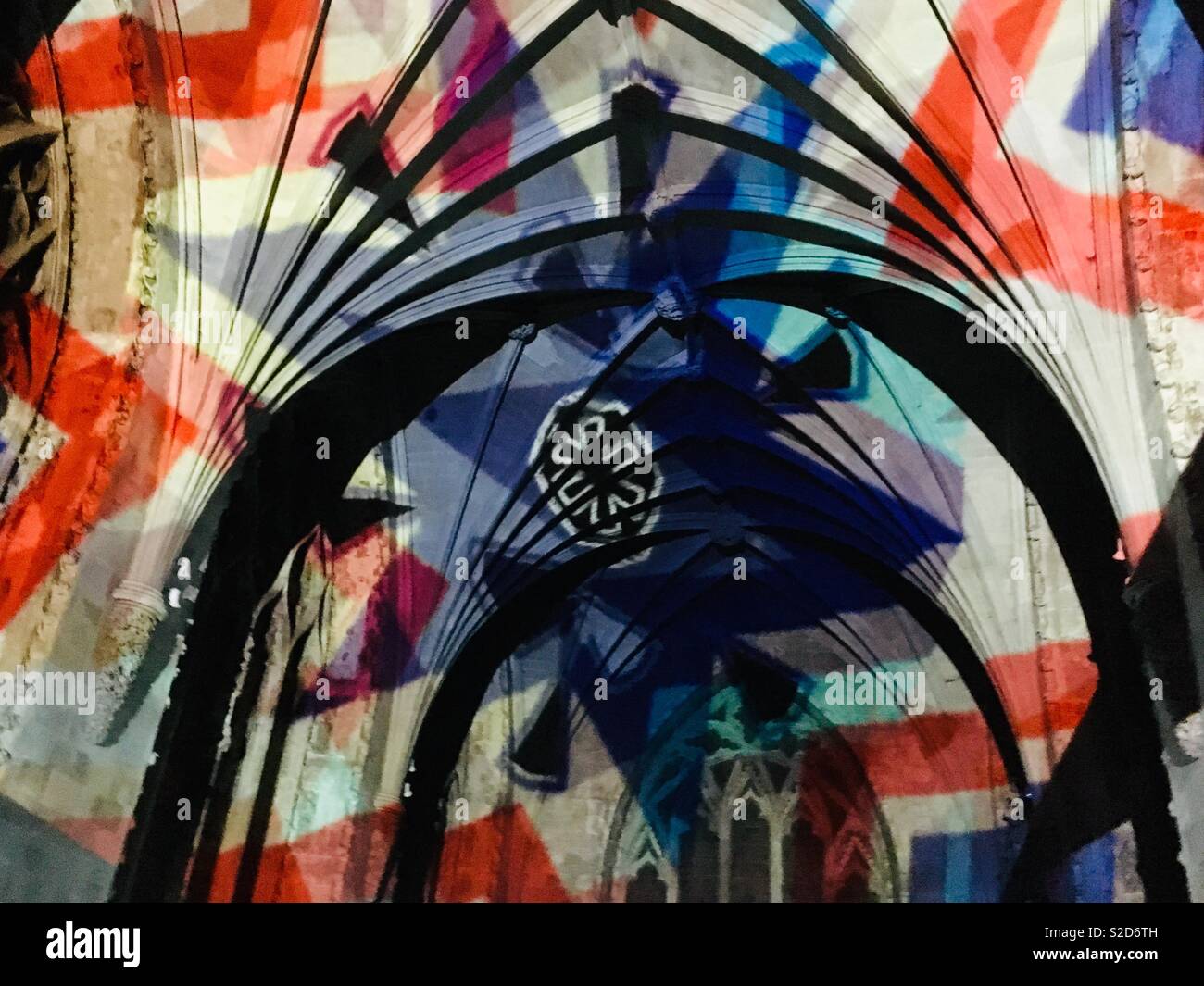 St. Albans Cathedral, St. Albans, Union flag projection, Remembrance ...