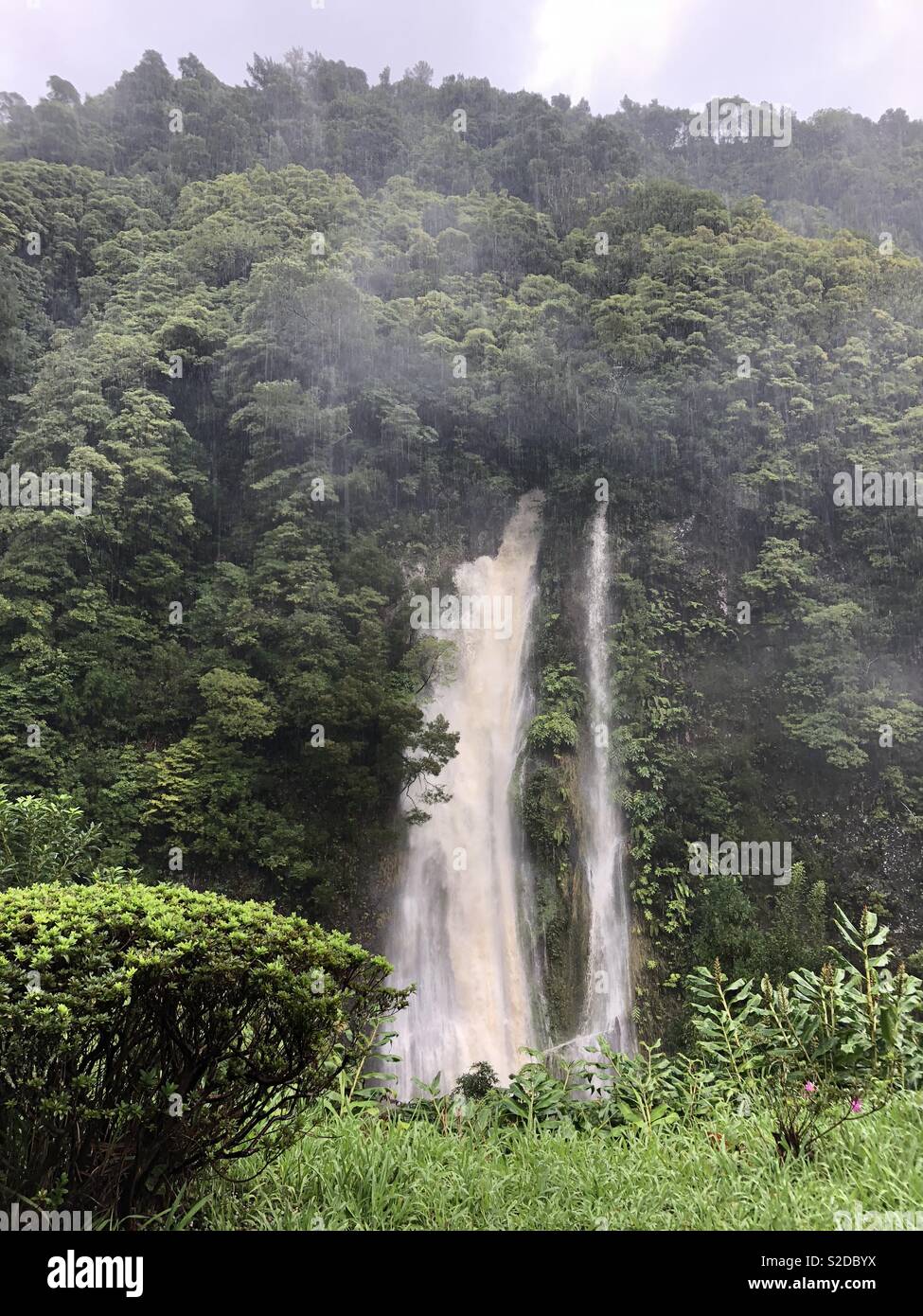 Hot spring waterfall Azores Stock Photo - Alamy